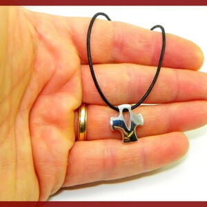 Hooked Cross Pendant in 925 Sterling Silver - Etsy