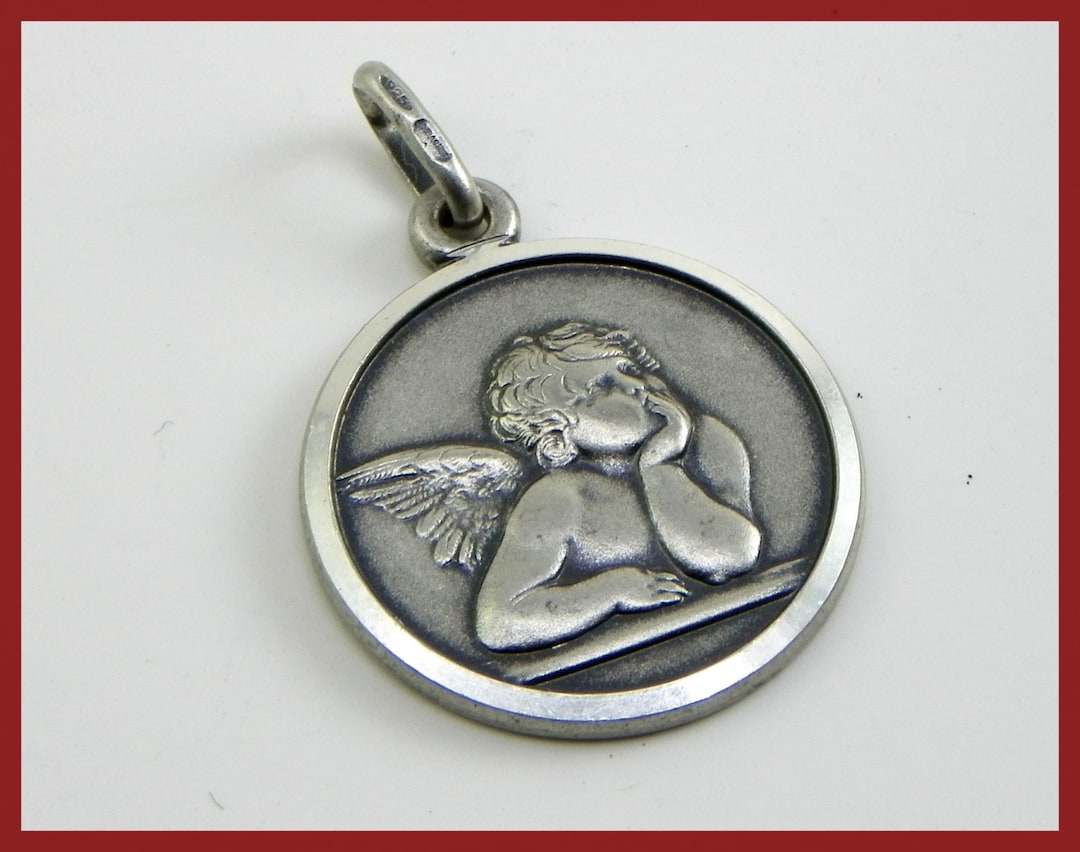 Coin With the Angel Cherub - Sterling Silver 925 - Etsy