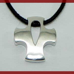 Hooked Cross- Pendant in 925 Sterling Silver - Etsy