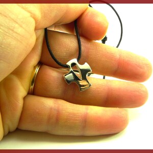 Hooked Cross Pendant in 925 Sterling Silver - Etsy