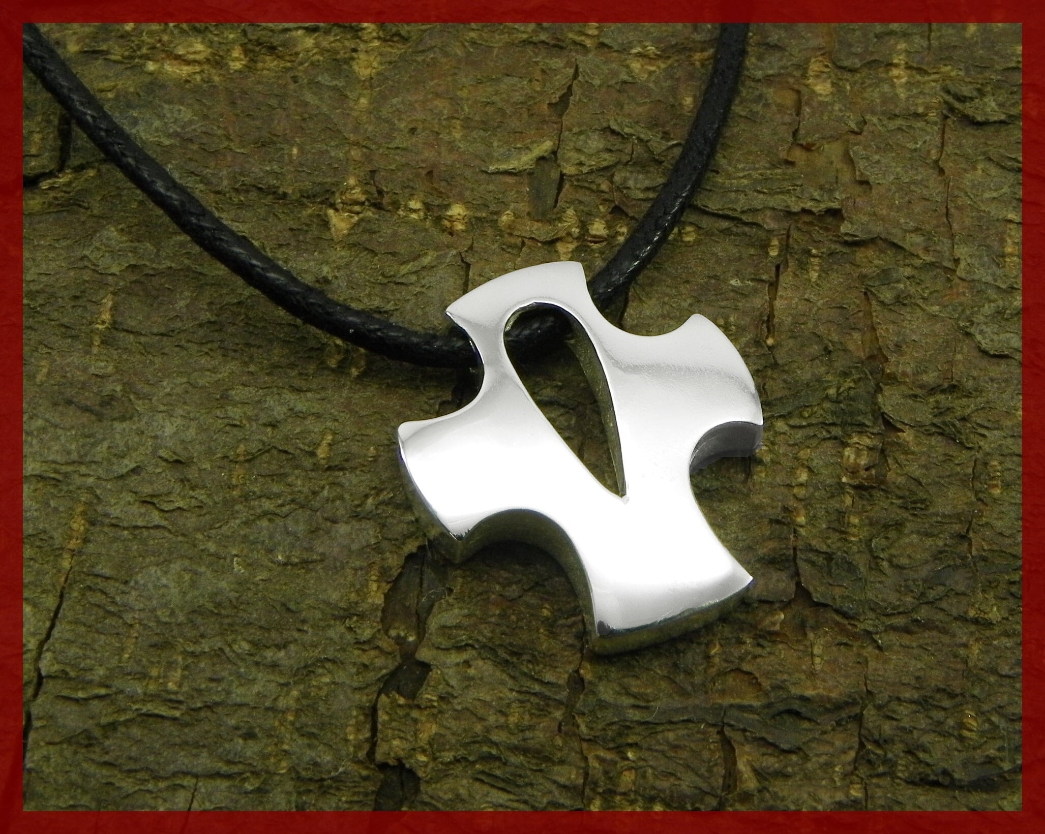Hooked Cross- Pendant in 925 Sterling Silver - Etsy