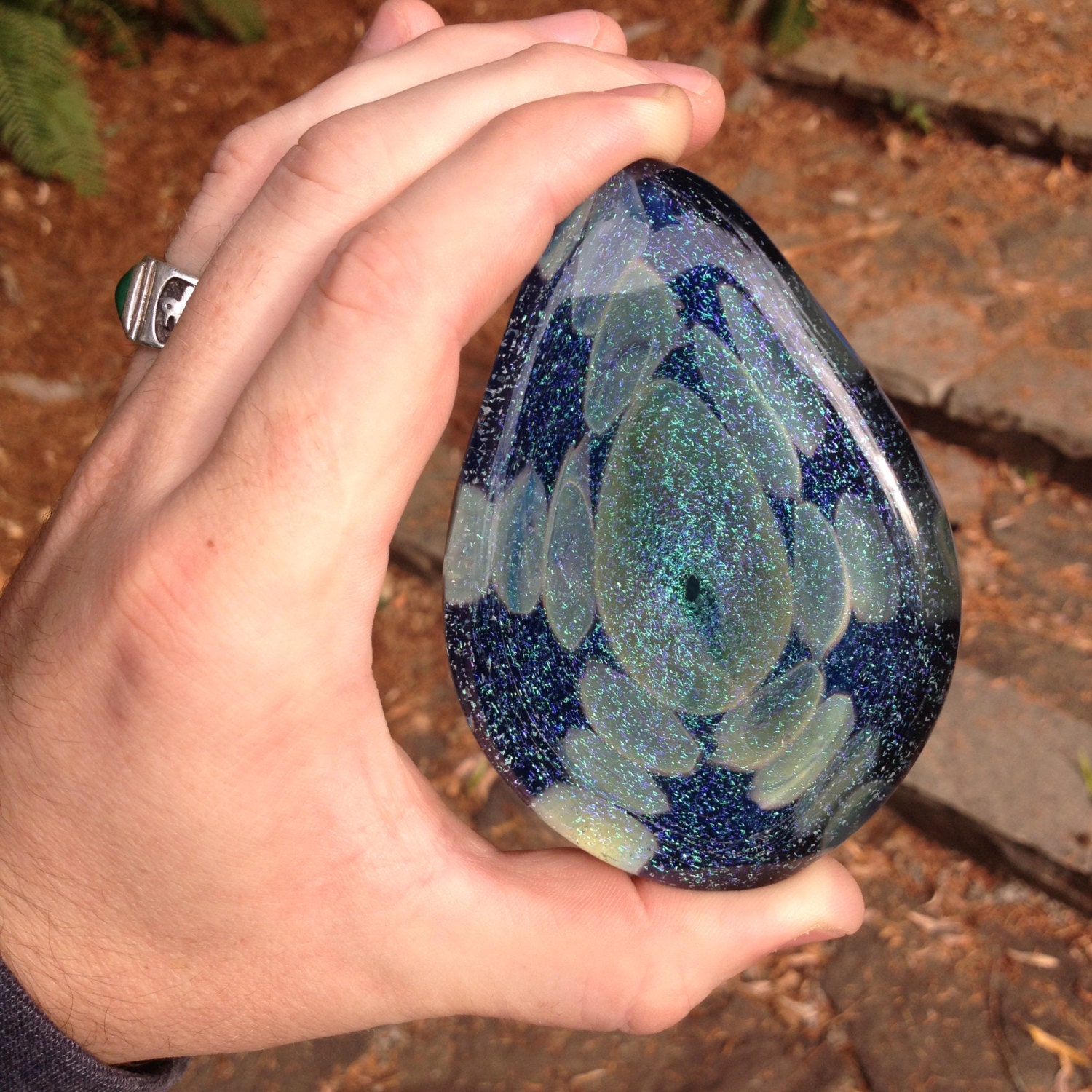 Glass Galaxy Paperweight Brian Messer - Etsy