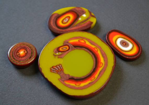 Ouroboros V3 Murrine Slab / Coin / Component Set 46.7g | Etsy