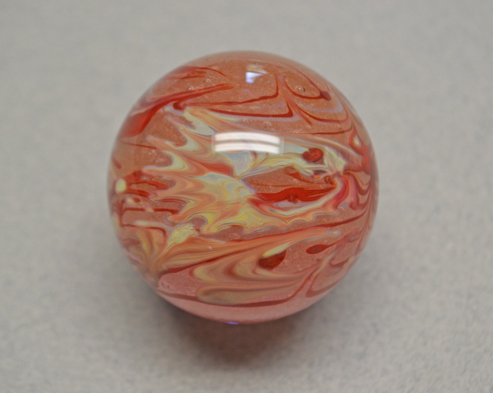 Handblown Borosilicate Glass Dragon's Blood Marble Brian - Etsy