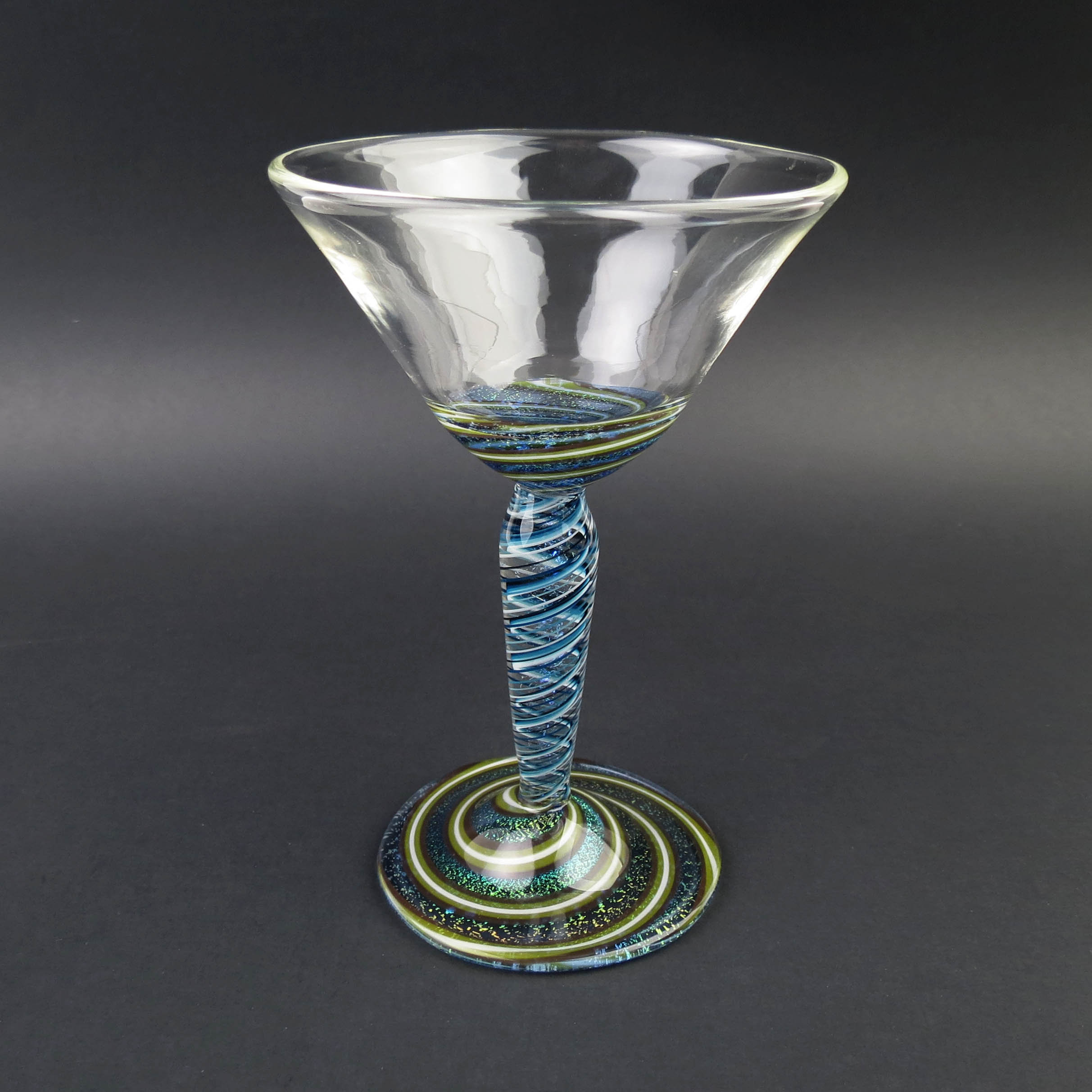 Handblown Dichroic Mini Martini Glass Brian Messer - Etsy