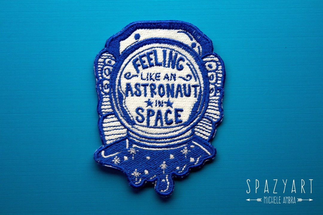 Astronaut in Space Embroidered Patch or Sticker Patch Embroidery, Embroidered Sticker, Patches ...