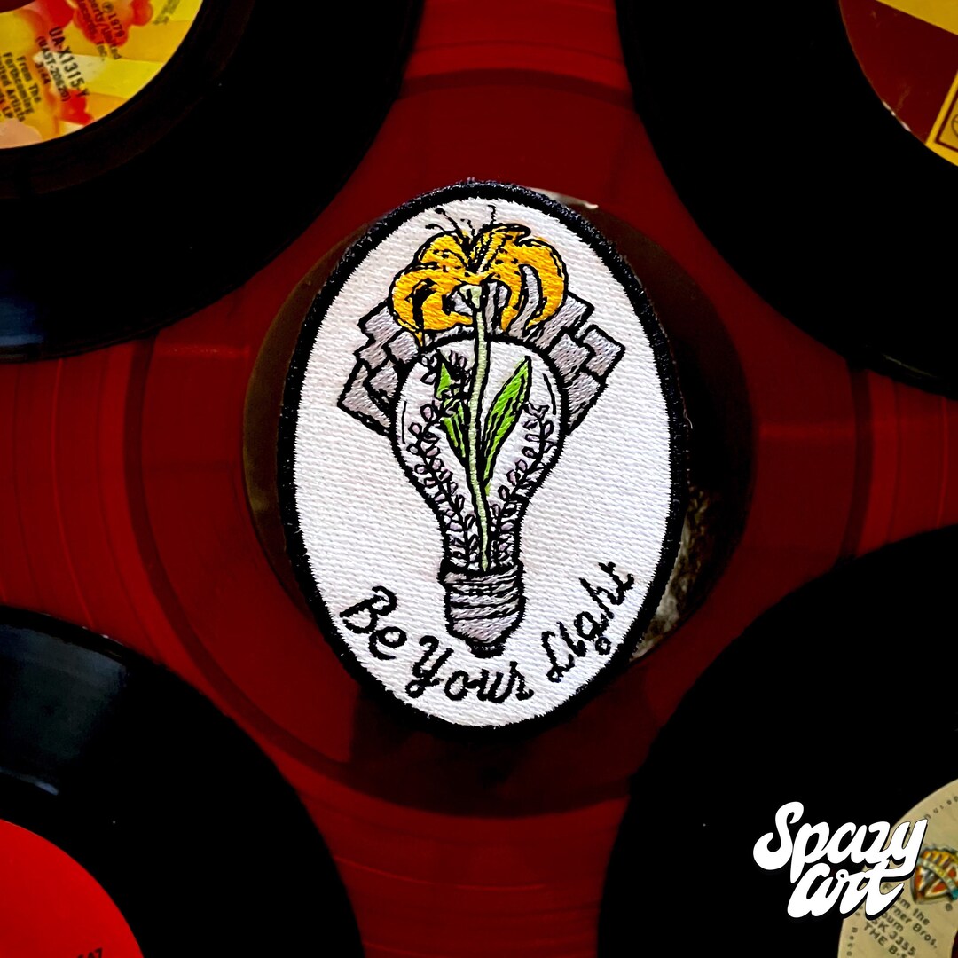 Be Your Light Embroidered Patch or Sticker Patch Embroidery ...