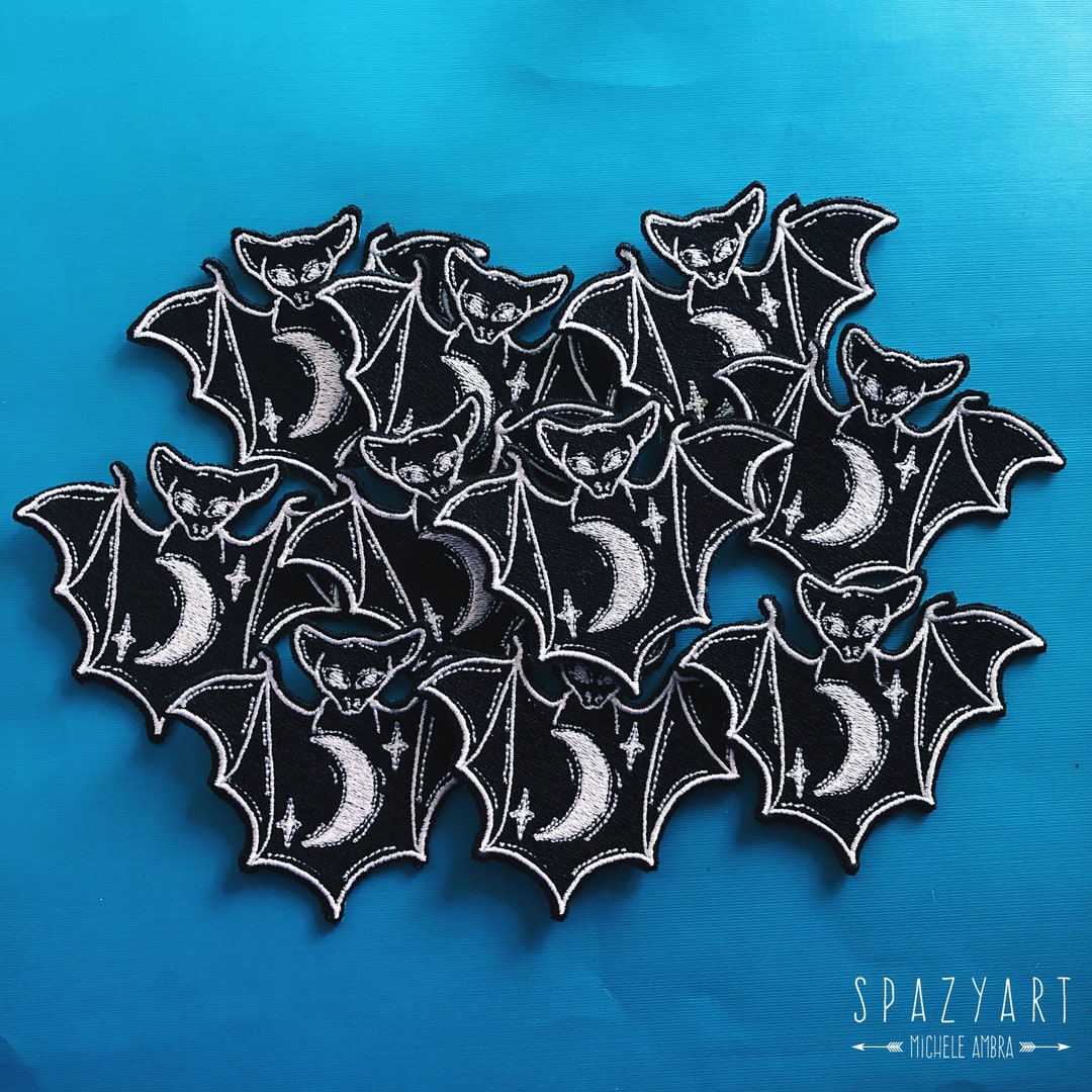 Creature of the Night Bat Embroidered Patch or Sticker Patch Embroidery ...