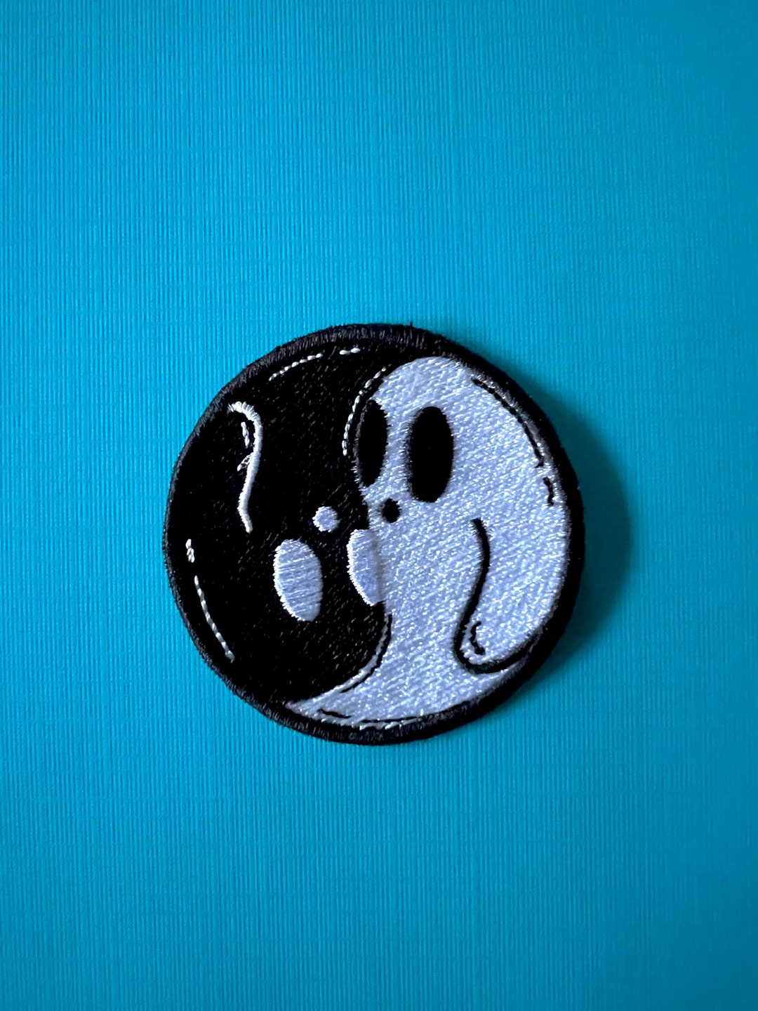Yin Yang Ghosts Embroidered Patch or Sticker Patch - Embroidery,patches ...