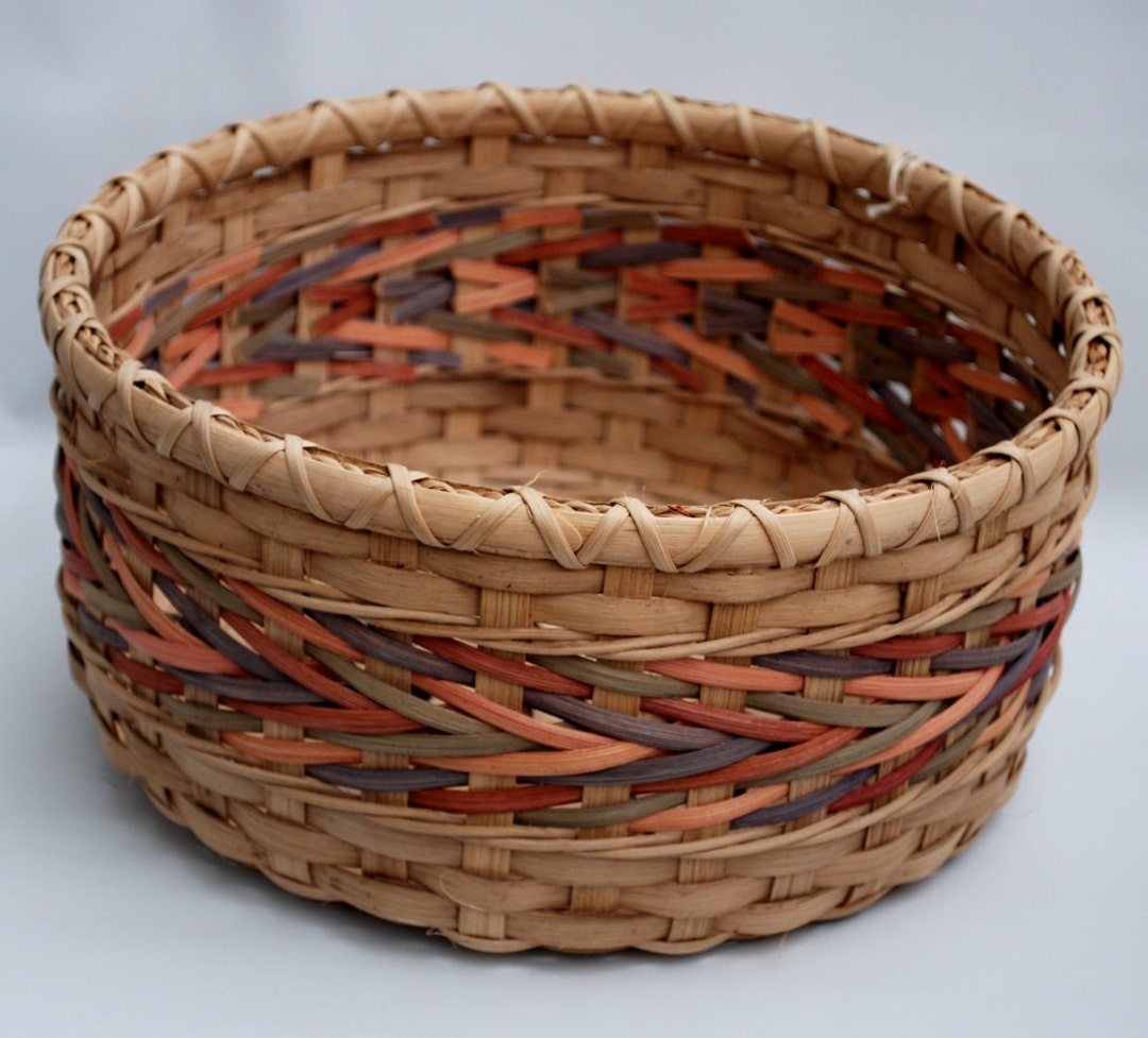 Round Arrow Weave Handmade Basket for Fall - Etsy