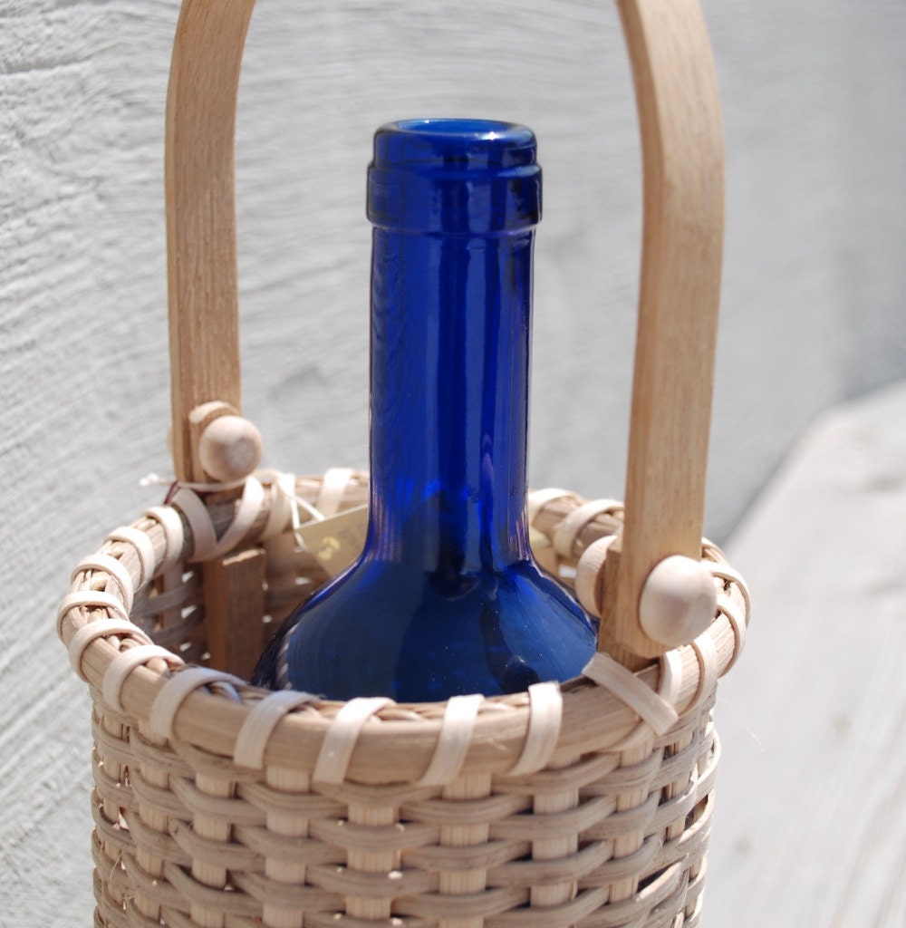 Handmade Wine Bottle Carrier Basket - Etsy