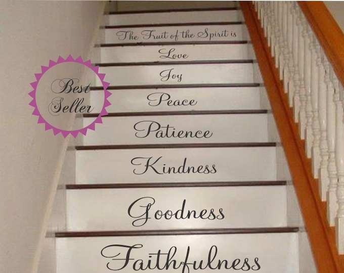 Stair Riser Step Quotes Vinyl Decals - Home Staircase Stairway Family ...