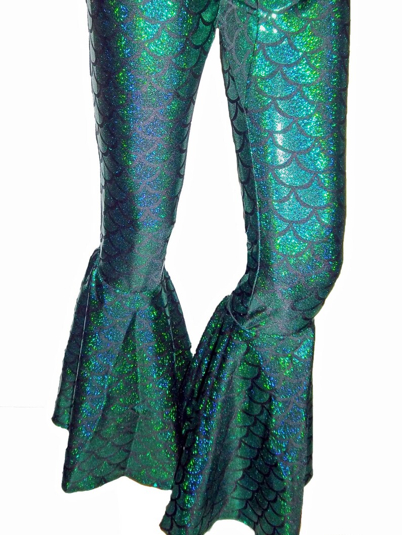 Mermaid Costume Bell Bottom Flares, Capped Sleeve Top Flared ...