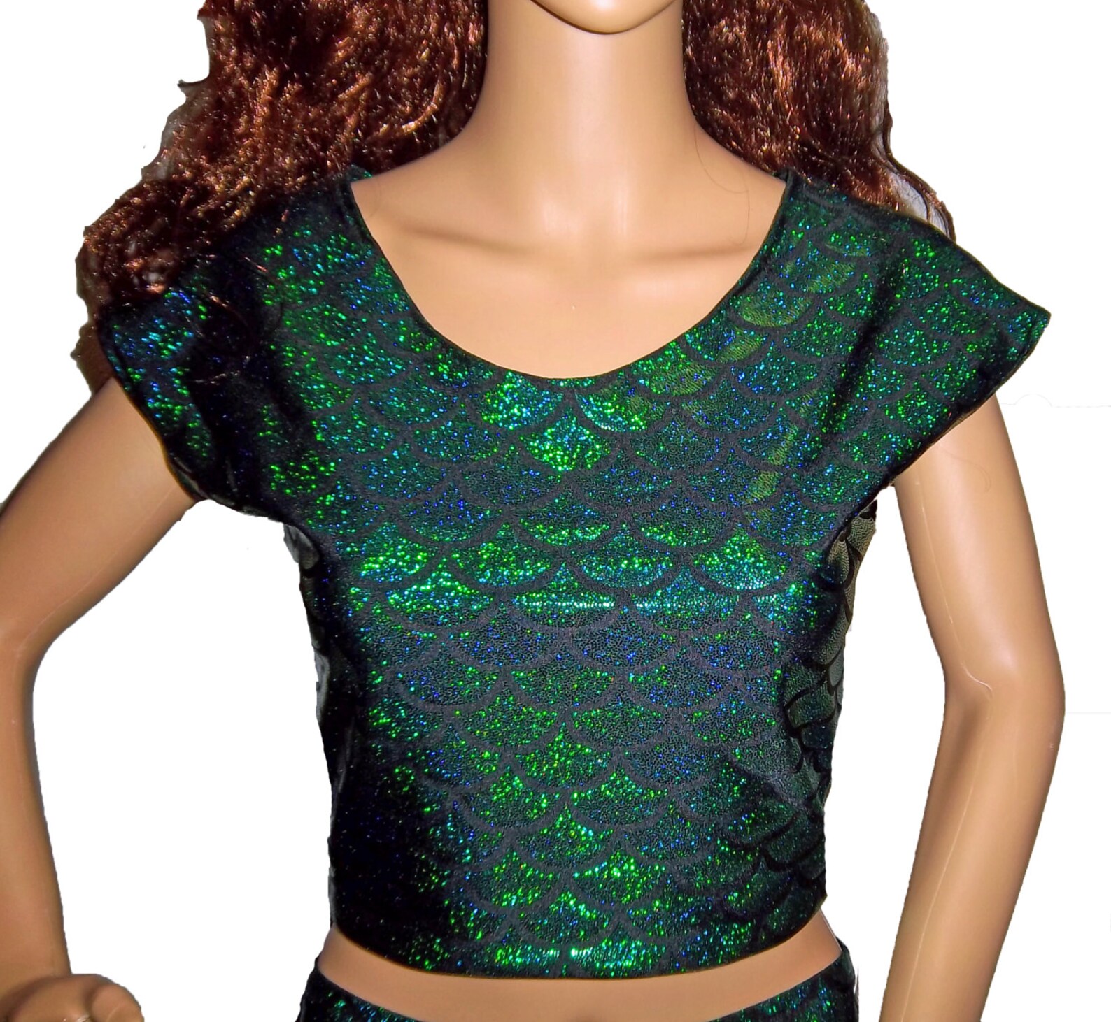Mermaid Cap Sleeved Crop Top Festival Clothes Sexy Mermaid - Etsy