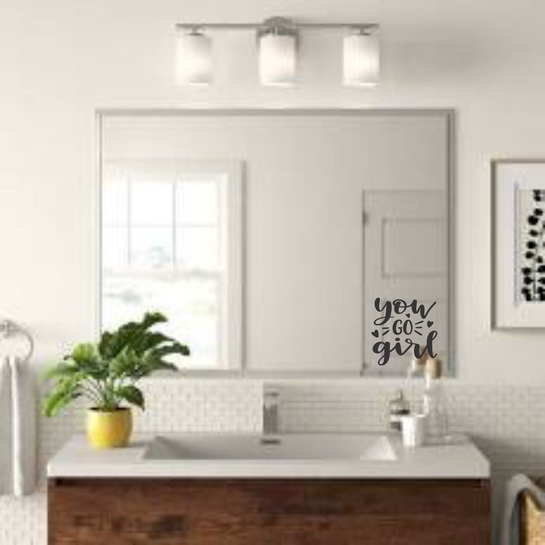 You Go Girl Wall Decal, Mirror Decal, Dorm Room Decal, Wall Decal ...