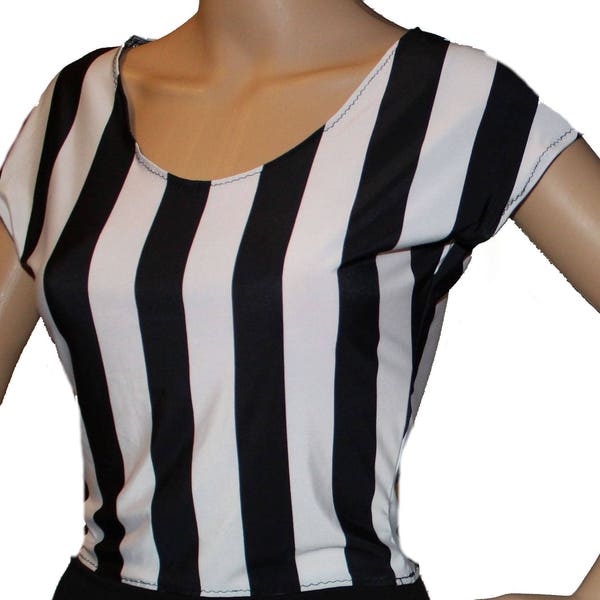 Vertical Black And White Striped Top Etsy