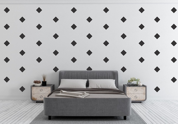 Square Wall Decal Diamond Shape House Decal Room Decal - Etsy