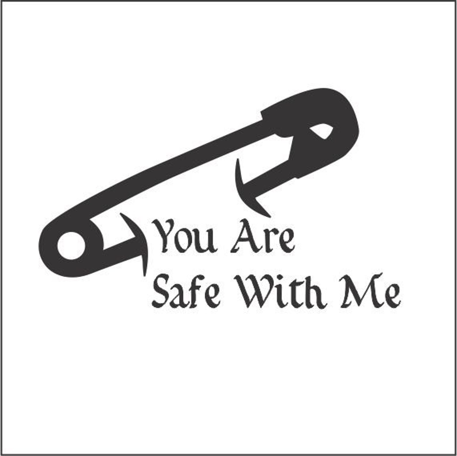 Safety Pin Decal Solidarity Decal You Are Safe With Me Decal - Etsy ...