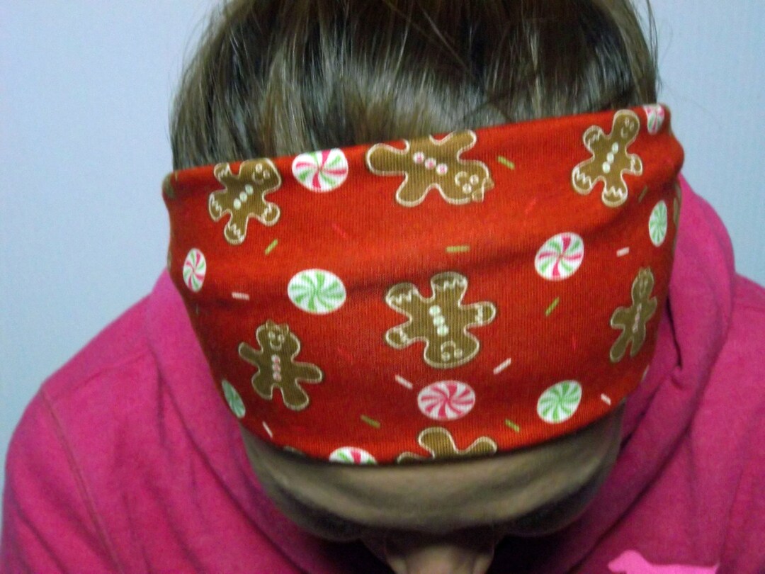 Christmas Gingerbread Man Yoga Headband, Fitness Headband, Workout ...