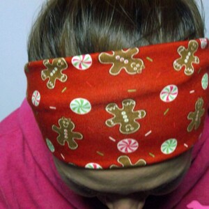 Christmas Gingerbread Man Yoga Headband, Fitness Headband, Workout ...