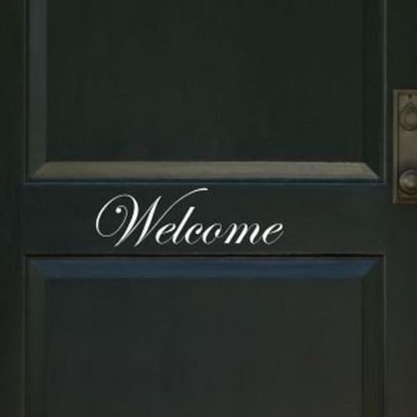 Welcome Door Decal - Etsy
