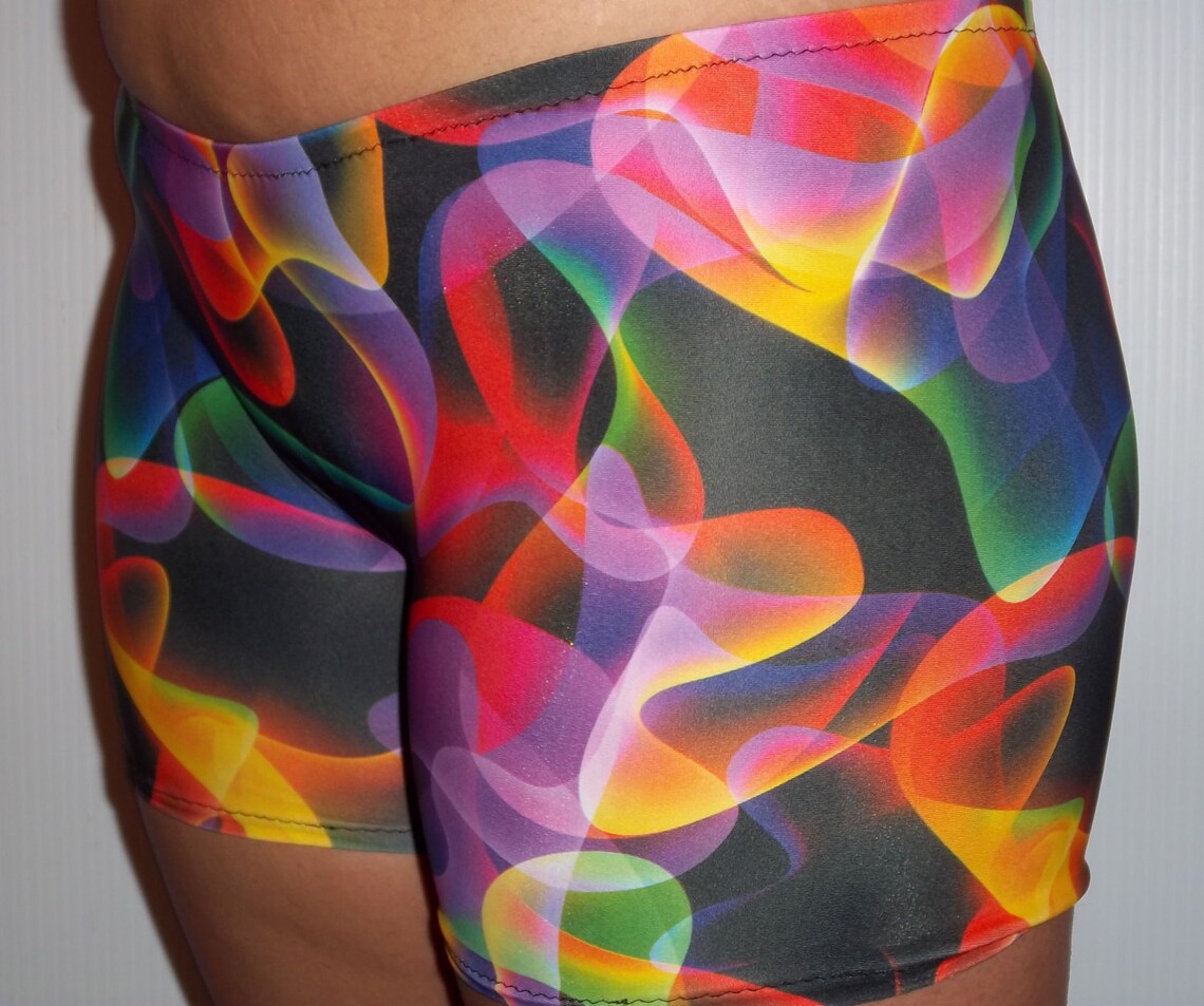 Youth Neon Smoke Spandex Shorts, Cheer Shorts, Spandex Dance Shorts ...