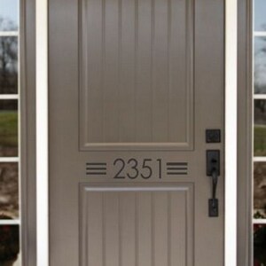Custom House Number Door Decal, Address Decal, Front Door Decal, Wall ...