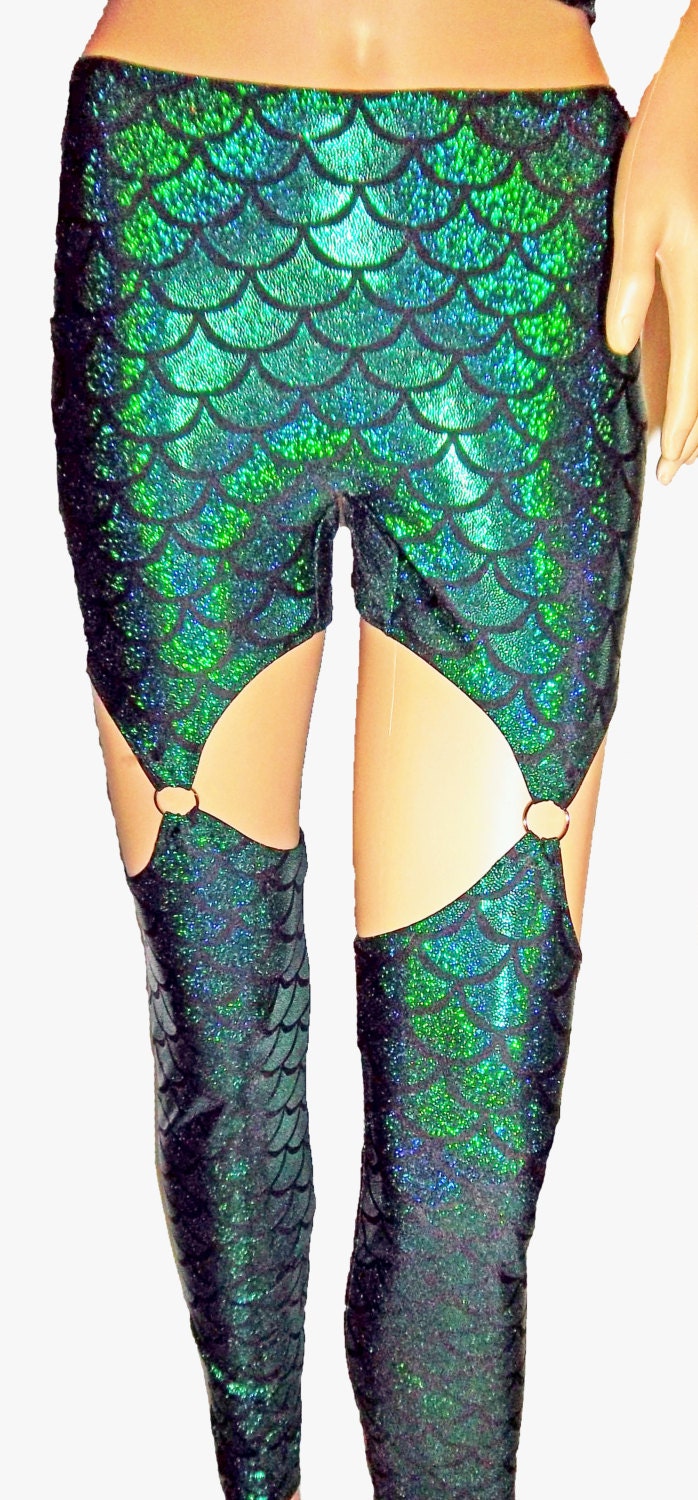 Garter Mermaid Leggings Sexy Mermaid Pants Festival Clothes | Etsy
