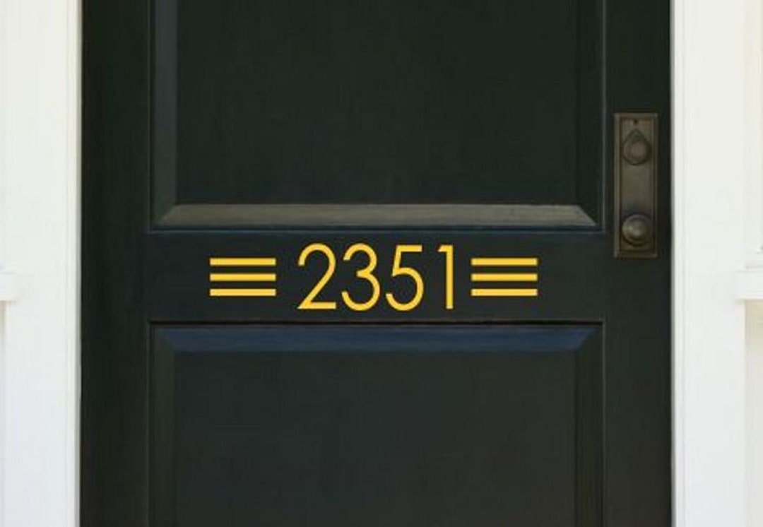 Custom House Number Door Decal, Address Decal, Front Door Decal, Wall ...