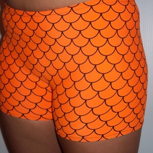 Youth Mermaid Scale Shorts Cheer Shorts Spandex Dance | Etsy