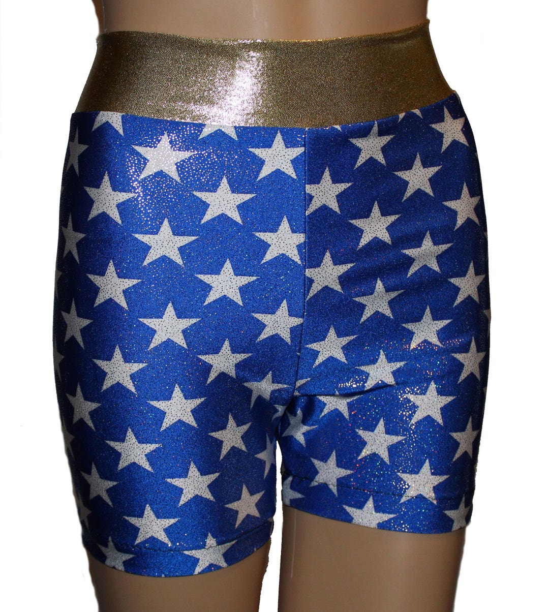 Blue Star Shorts, Woman Super Hero Costume - Etsy