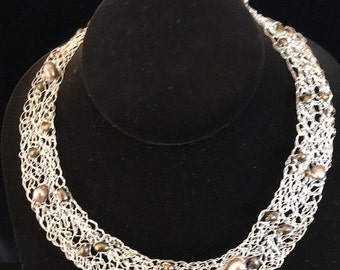 Crochet silver wire | Etsy