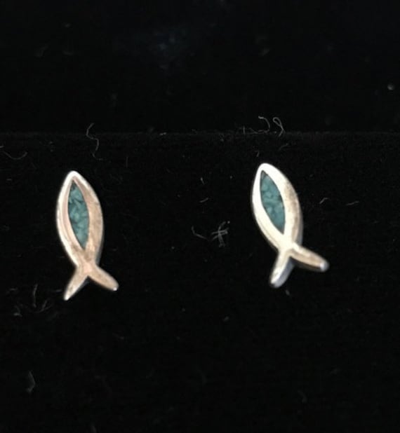 Sterling silver fish symbol - Gem