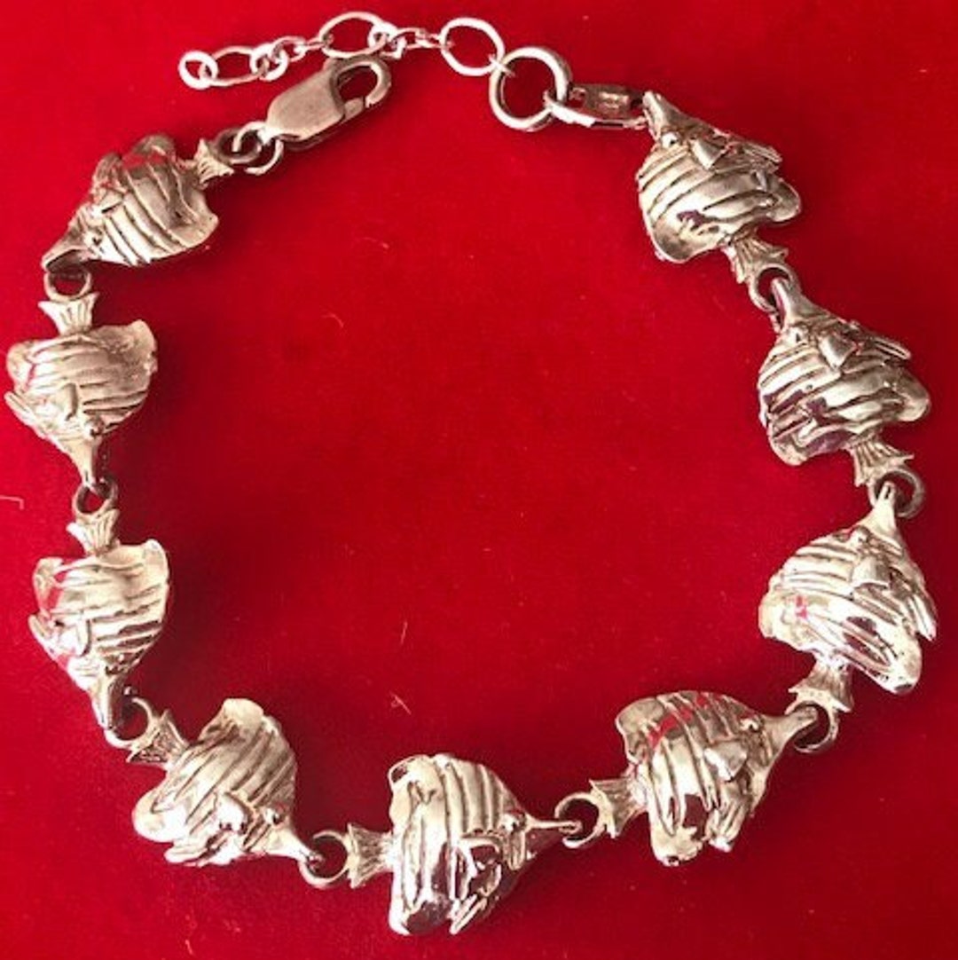 Tropical Fish Sterling Silver Bracelet - Etsy