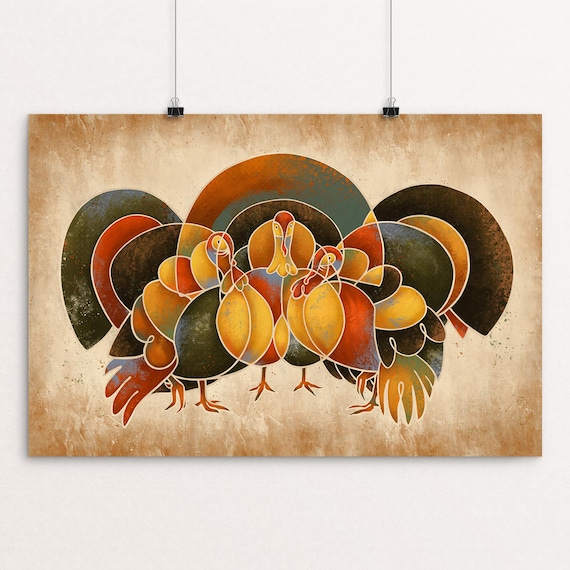 Abstract Modern Turkeys Turkey Poster Poultry Art - Etsy