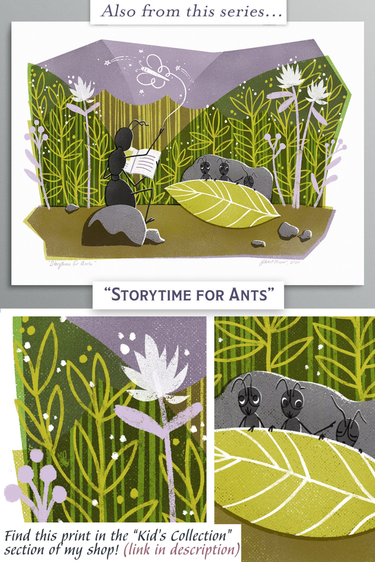 Teatime Fo Ladybugs - Bug Poster Series - Ladybug Illustration, Kid's ...