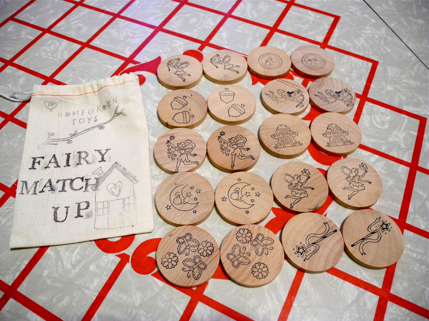 Waldorf and Montessori Inspired - Fairy Match Up- Wooden Memory Game - Etsy