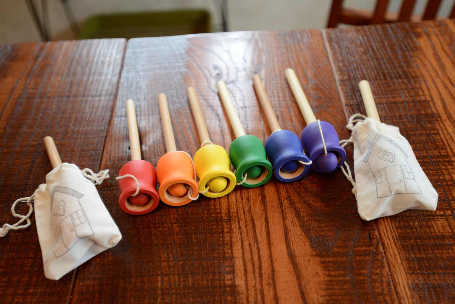 Wooden Rainbow Classic Ball and Cup - A Montessori and Waldorf Inspired ...