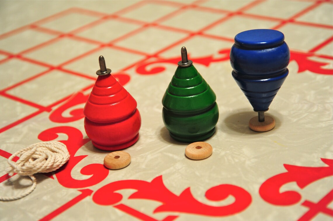 Classic Trompo Wooden Wood Spinning Top Size About 3 - Etsy