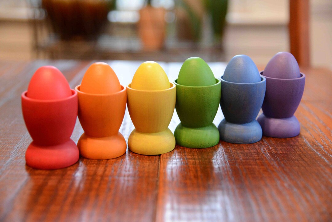 Rainbow Eggs and Cups Waldorf Montessori Color Sorting Matching ...