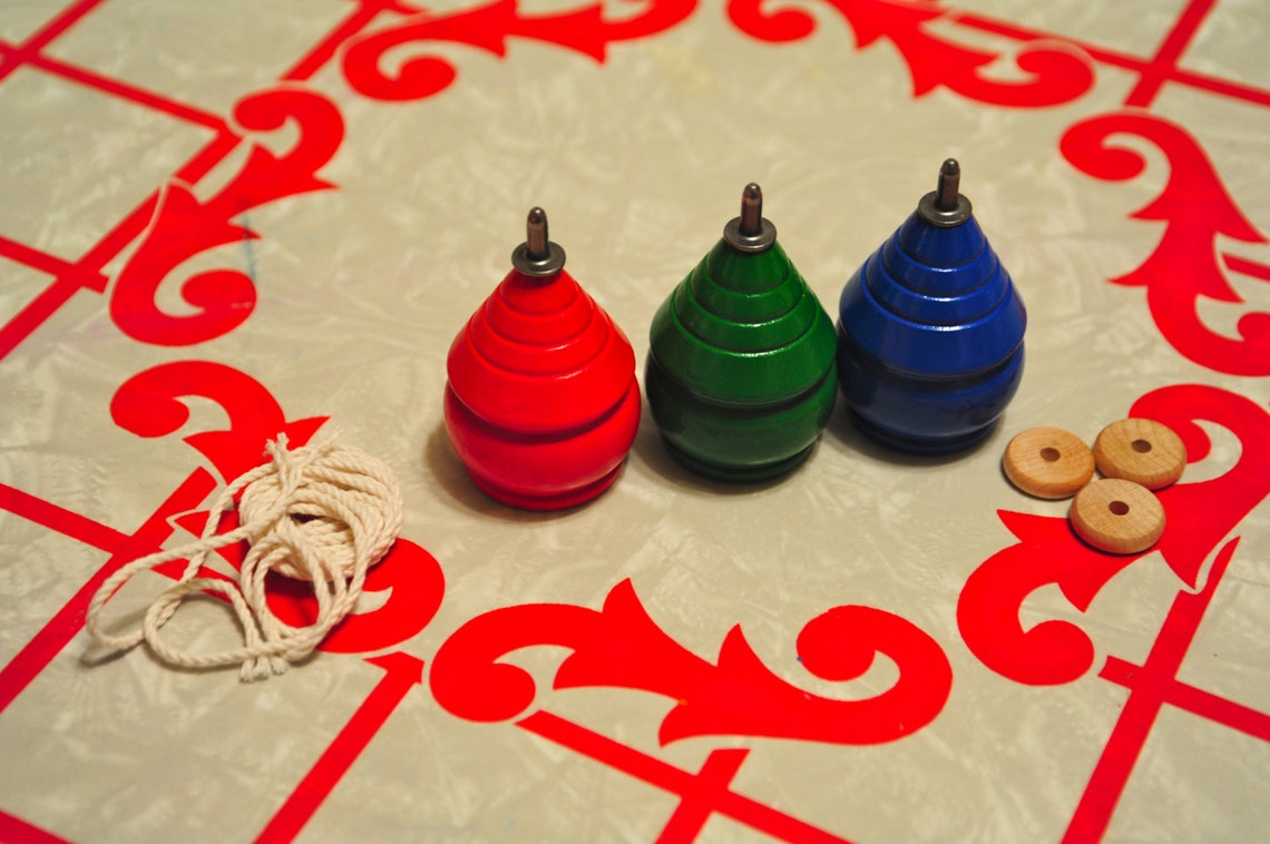 Classic Trompo Wooden Wood Spinning Top Size About 3 - Etsy