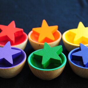 Montessori Toy - Wooden Toy, Sorting Stars Educational Toy / Waldorf - Etsy