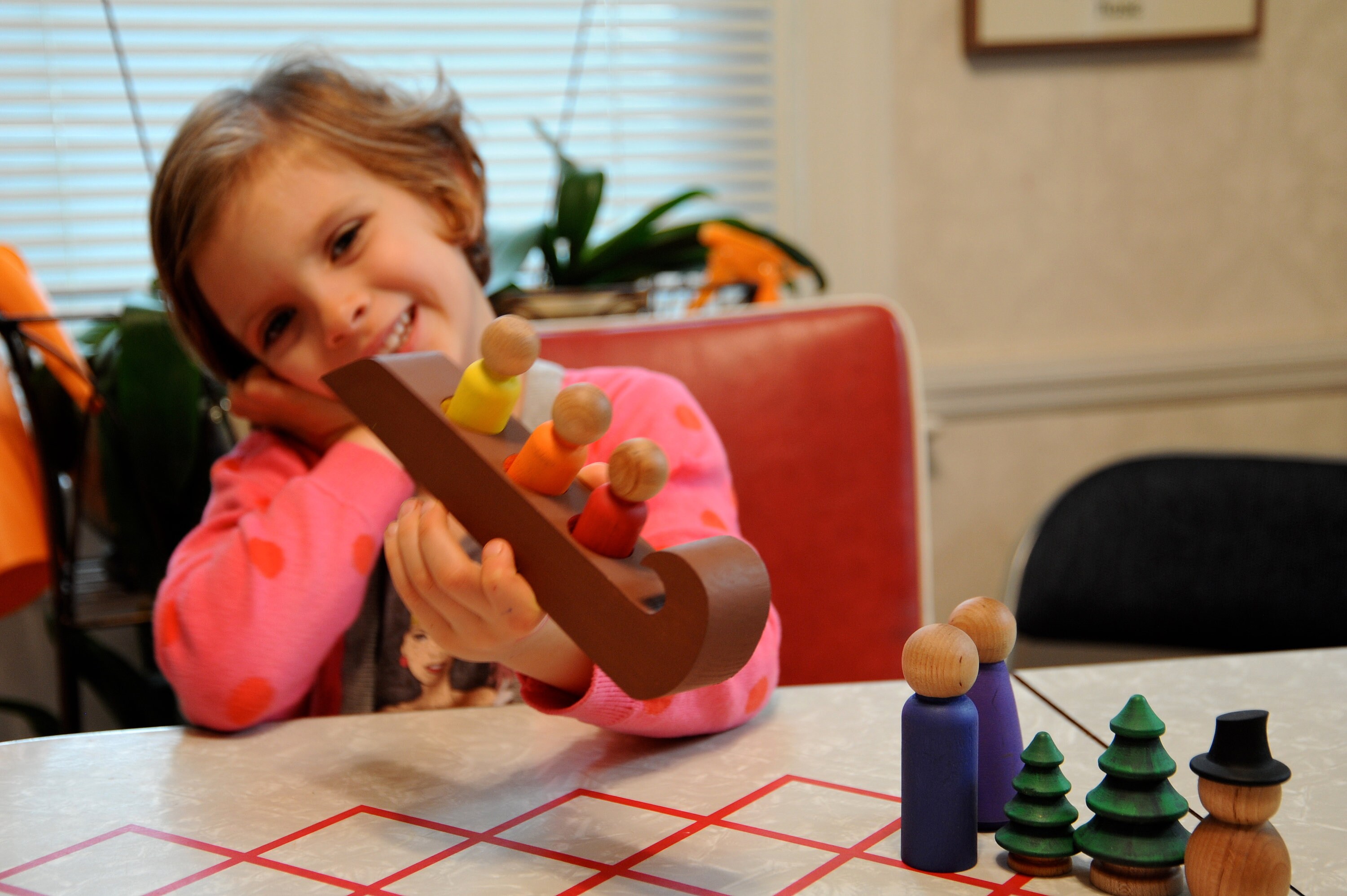 Winter Sledding Rainbow Family Montessori and Waldorf - Etsy