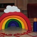 Rainbow Cloud Stacker, Wooden Toy / Waldorf & Montessori Inspired Toy ...