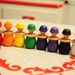 16 Piece Waldorf Toy Wooden Rainbow Peg Dolls and Cups Montessori ...