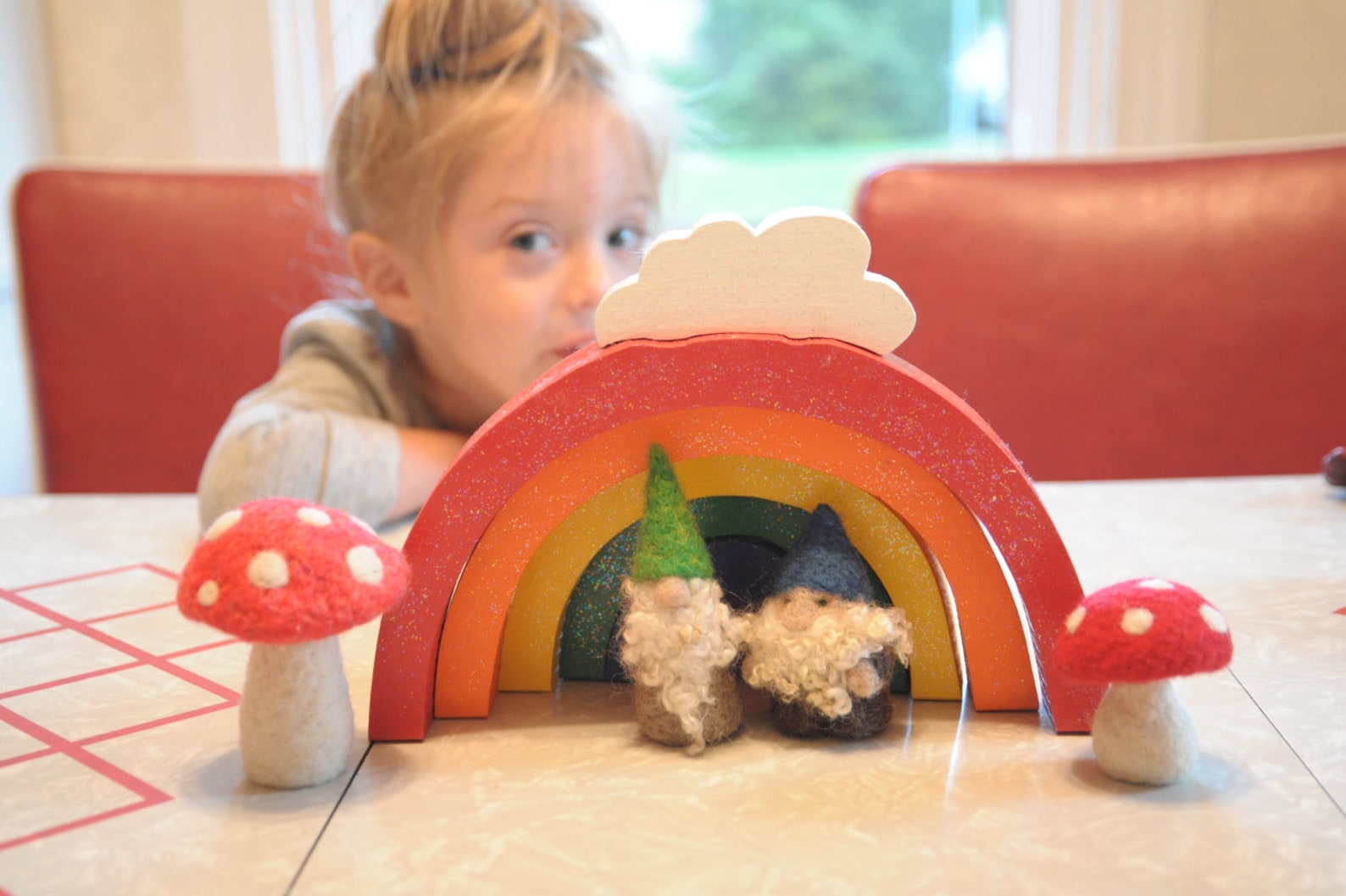Rainbow Cloud Stacker, Wooden Toy / Waldorf & Montessori Inspired Toy ...