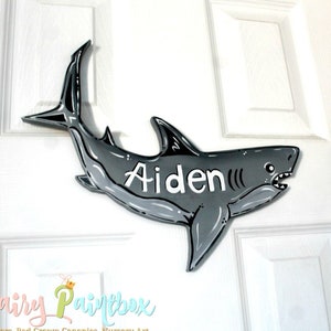 Personalized Shark Sign - Shark Nursery Room Name Sign - Shark Kids ...