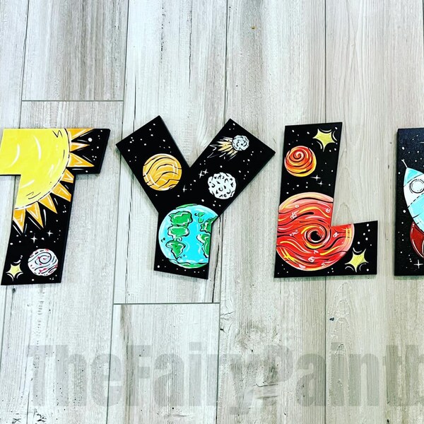 Painted Wood Letters - Etsy