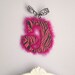 Fancy Hot Pink Zebra Nursery Bling Wall Monogram - Zebra Stripe ...