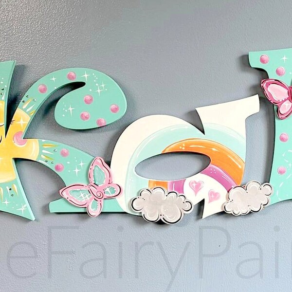 Rainbow Letters - Etsy
